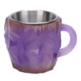 BIMZUC Mineral Crystal Coffee Mug – Purple Resin Cup with Ergonomic ...