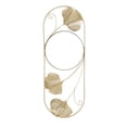 BIMZUC Modern Ginkgo Leaf Iron Wall Mirror – 9.06”×18.11”, Fade ...