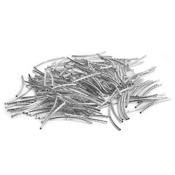 BIMZUC Premium 200Pcs Curved Noodle Tube Spacer Beads for DIY Jewelry ...