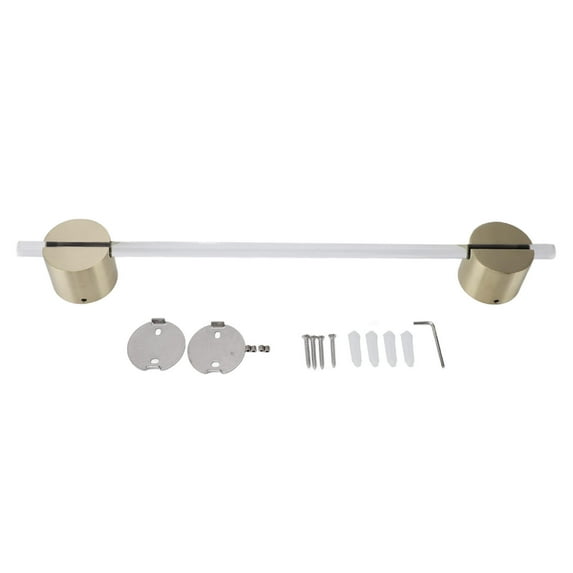 BIMZUC Premium Acrylic Wall‑Mounted Towel Bar – 19.7in, Waterproof ...