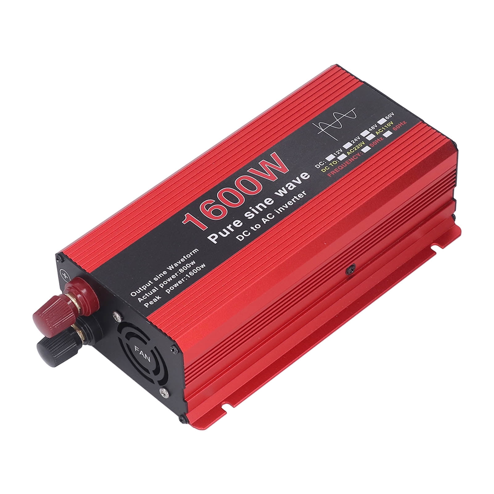 BIMZUC Pure Sine Wave Inverter 1600W Peak 800W Continuous Aluminum ...