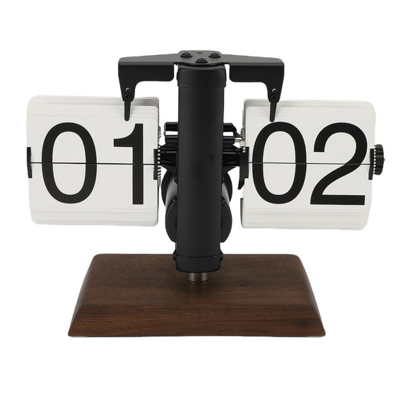 BIMZUC Retro Flip Desk Clock – 24‑Hour Mechanical, Large Numbers ...