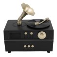 BIMZUC Retro Turntable Aromatherapy Diffuser Black USB Bluetooth Record ...
