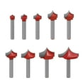 BIMZUC Router Bits Groove Point Cutting Round Edge 6mm Shank 22mm Blade ...