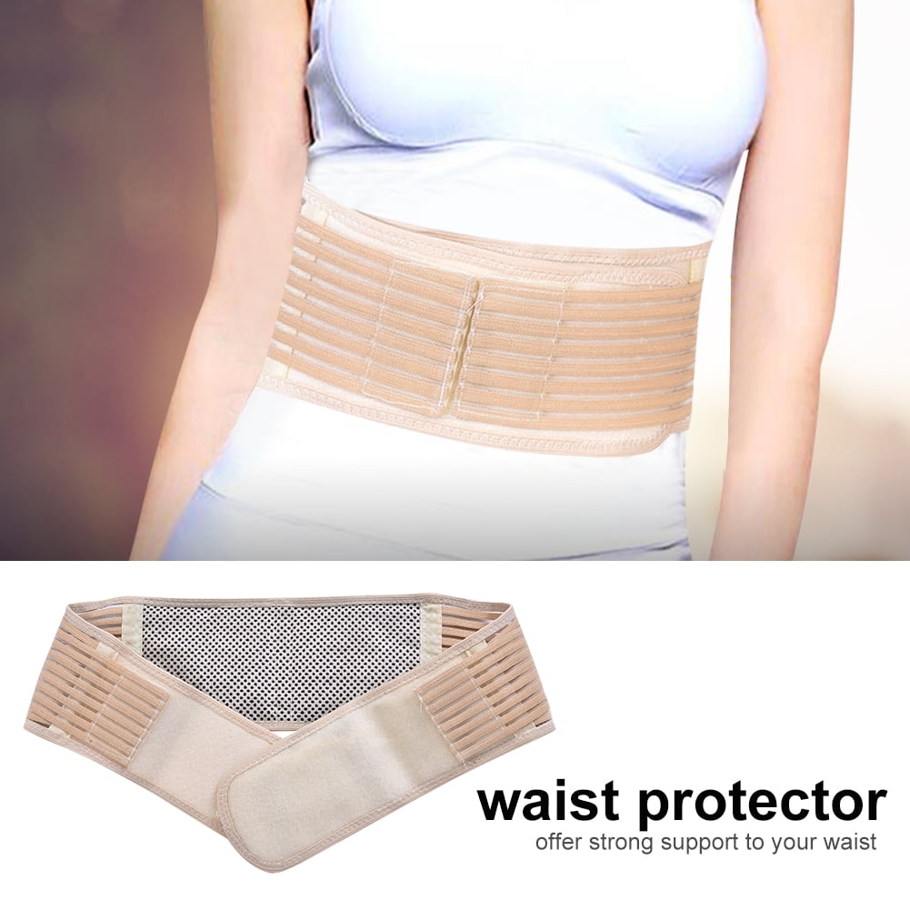 BIMZUC Self Heating Magnetic Therapy Waist Belt Back Brace Lumbar ...