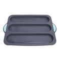 BIMZUC Silicone Bread & Cake Pan – 3‑Cavity Perforated, Heat‑Resistant ...