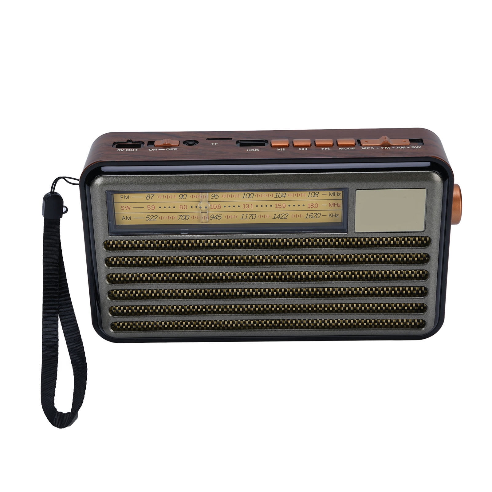 BIMZUC Small Bluetooth Radio Speaker Vintage Retro Portable Solar ...