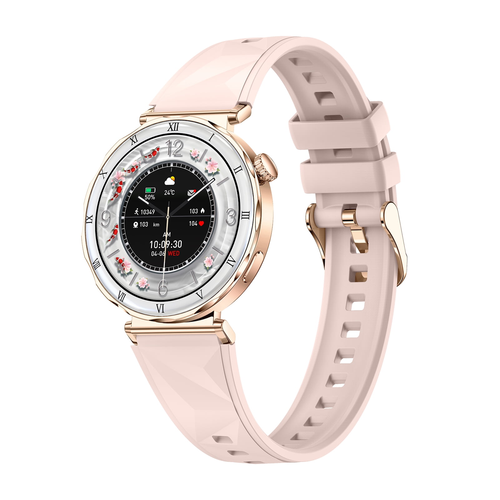 BIMZUC Smart Watch for Women 1.19 inches / 3 cm AMOLED Display BT Call ...