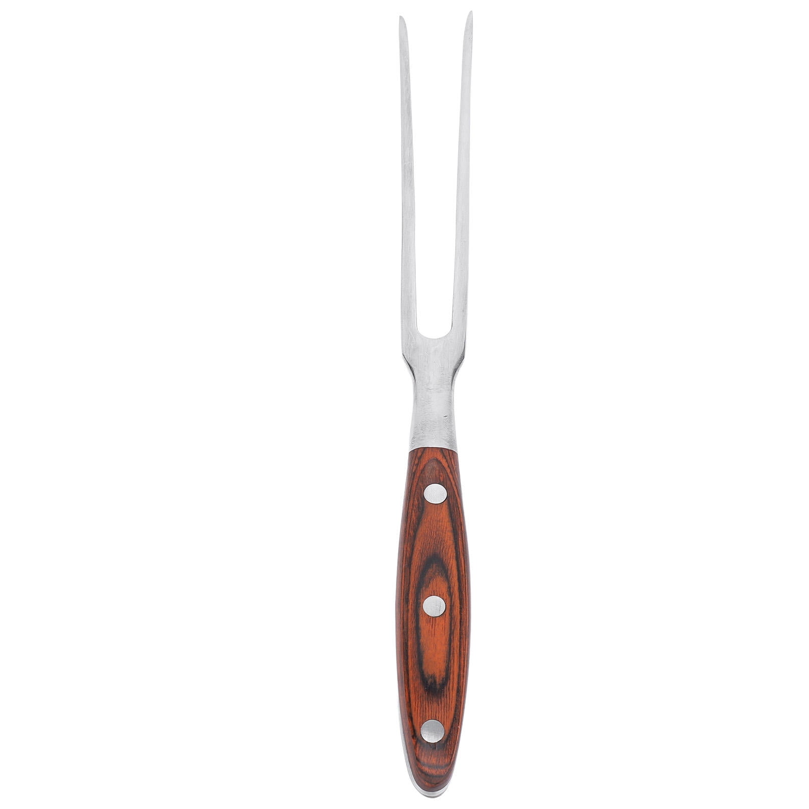 BIMZUC Stainless Steel Meat Fork with Wooden Handle – 2‑Prong Carving ...