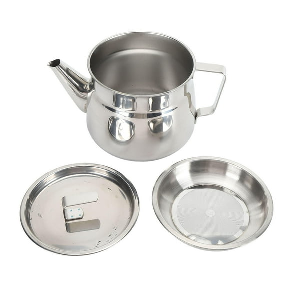 BIMZUC Stainless Steel Oil Strainer Pot – Large Opening, Thick Mesh ...
