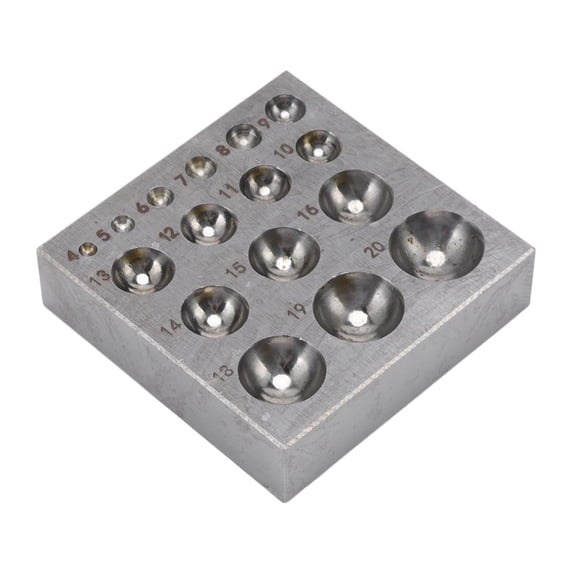 BIMZUC Steel Dapping Block Semi Circular Metal Forming Tool Doming Die ...