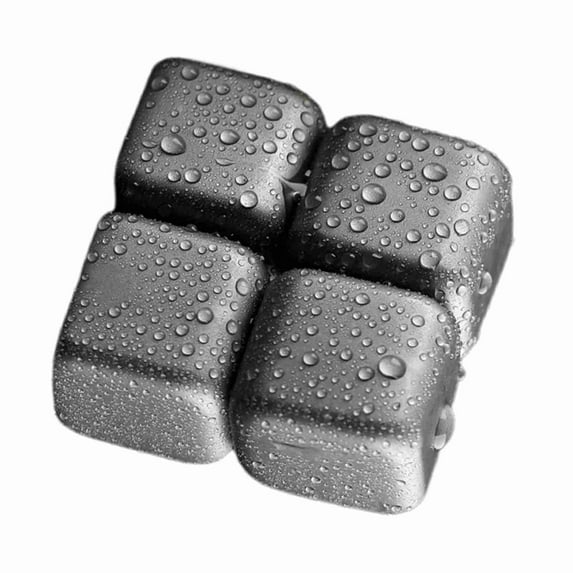 BIMZUC Ti Whiskey Stones Set Reusable Metal Ice Cubes Non-Melting ...