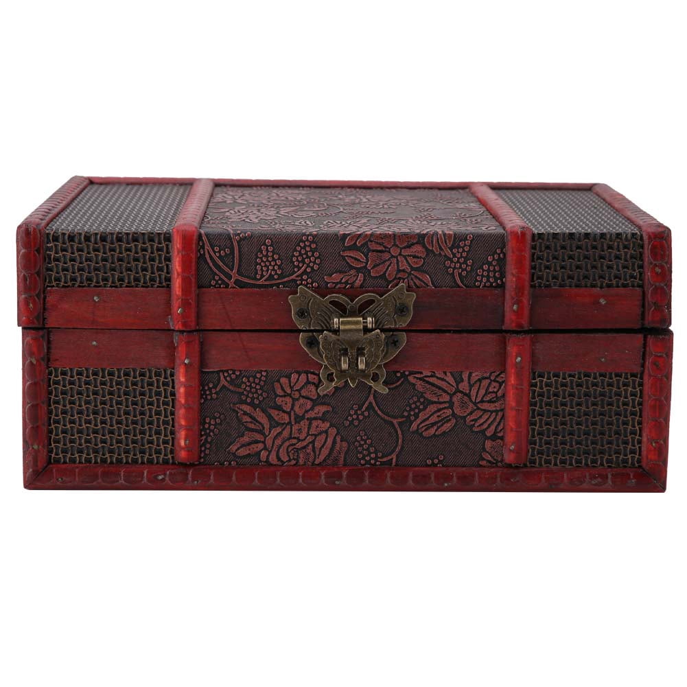BIMZUC Vintage Wooden Jewelry Storage Box Handmade Decorative Book Box ...