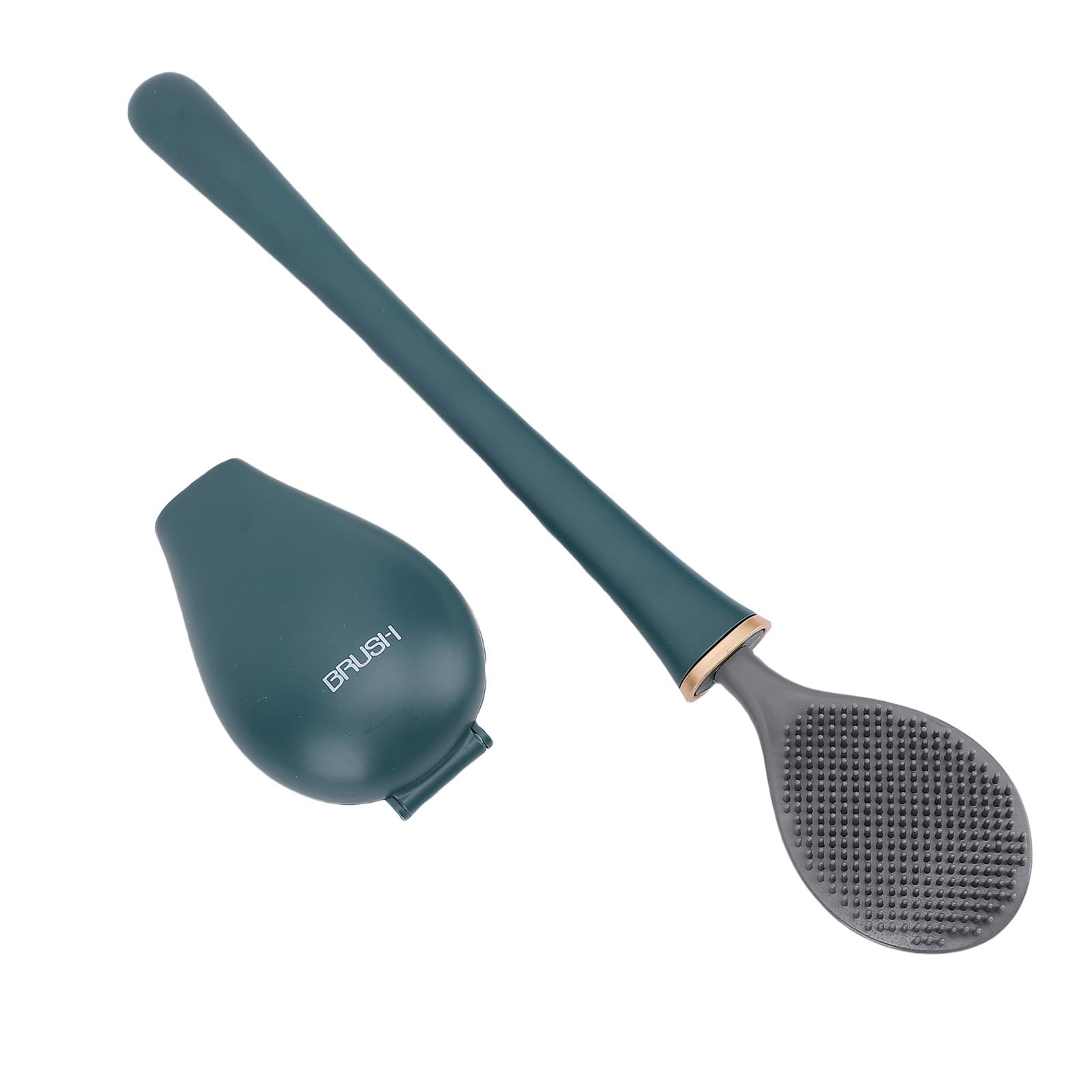 BIMZUC Wall Mounted Toilet Brush Set with Holder, 360° Flexible TPR ...