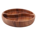 BIMZUC Walnut Wood Serving Tray – 10.6" x 10.6" Multi‑Use Fruit ...
