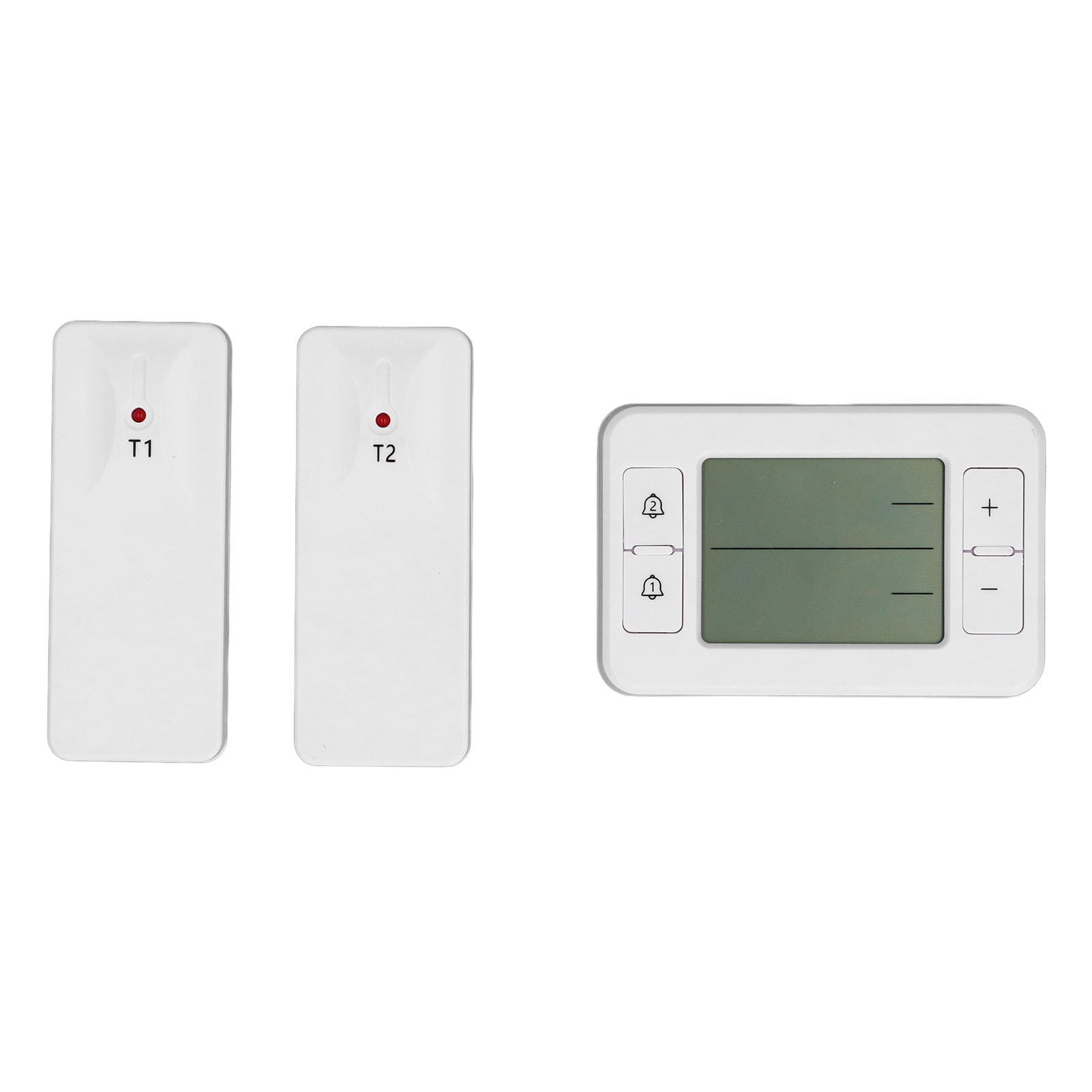 BIMZUC Wireless Dual‑Sensor Refrigerator Thermometer with Audible Alarm ...