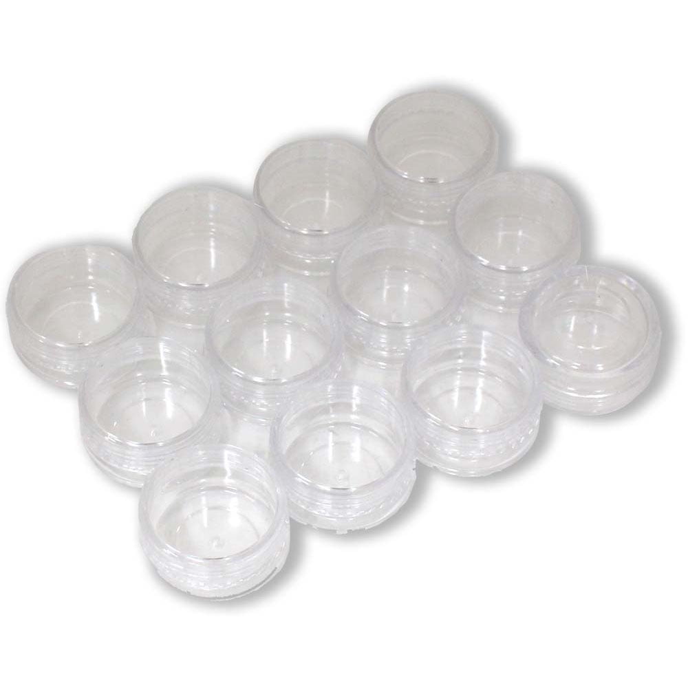 BIN BUDDY 12 Piece Clear Mini Jars with Screw-On Lids | 1.5" Diameter ...