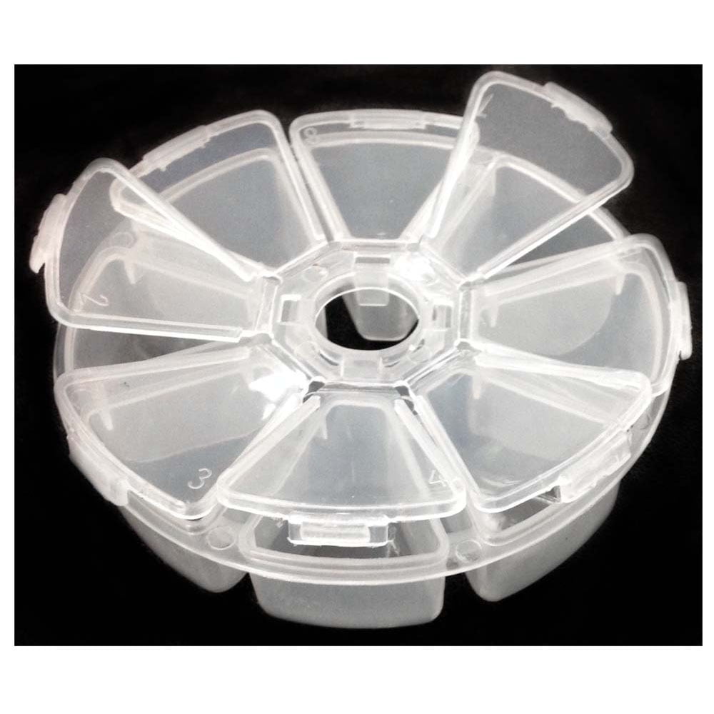 BIN BUDDY (2 Pack) Round Clear Storage Boxes | 4-1/8" Diameter | 1 ...