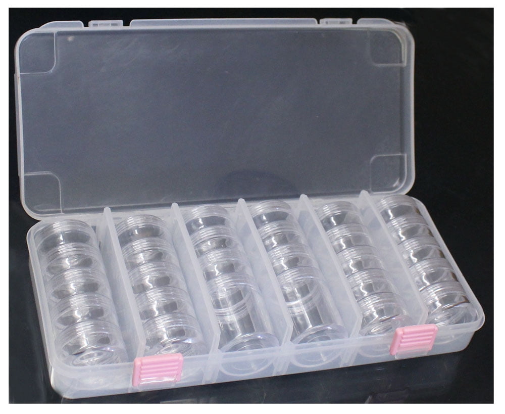 BIN BUDDY 28 Mini Stackable Containers | Clear Plastic | 1.25" (3.2 cm ...