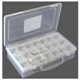 BIN BUDDY Clear Plastic Craft Box 8.75" (22.2 cm) x 5" (12.7 cm) x 2" (5.1 cm) | Dual Storage ...