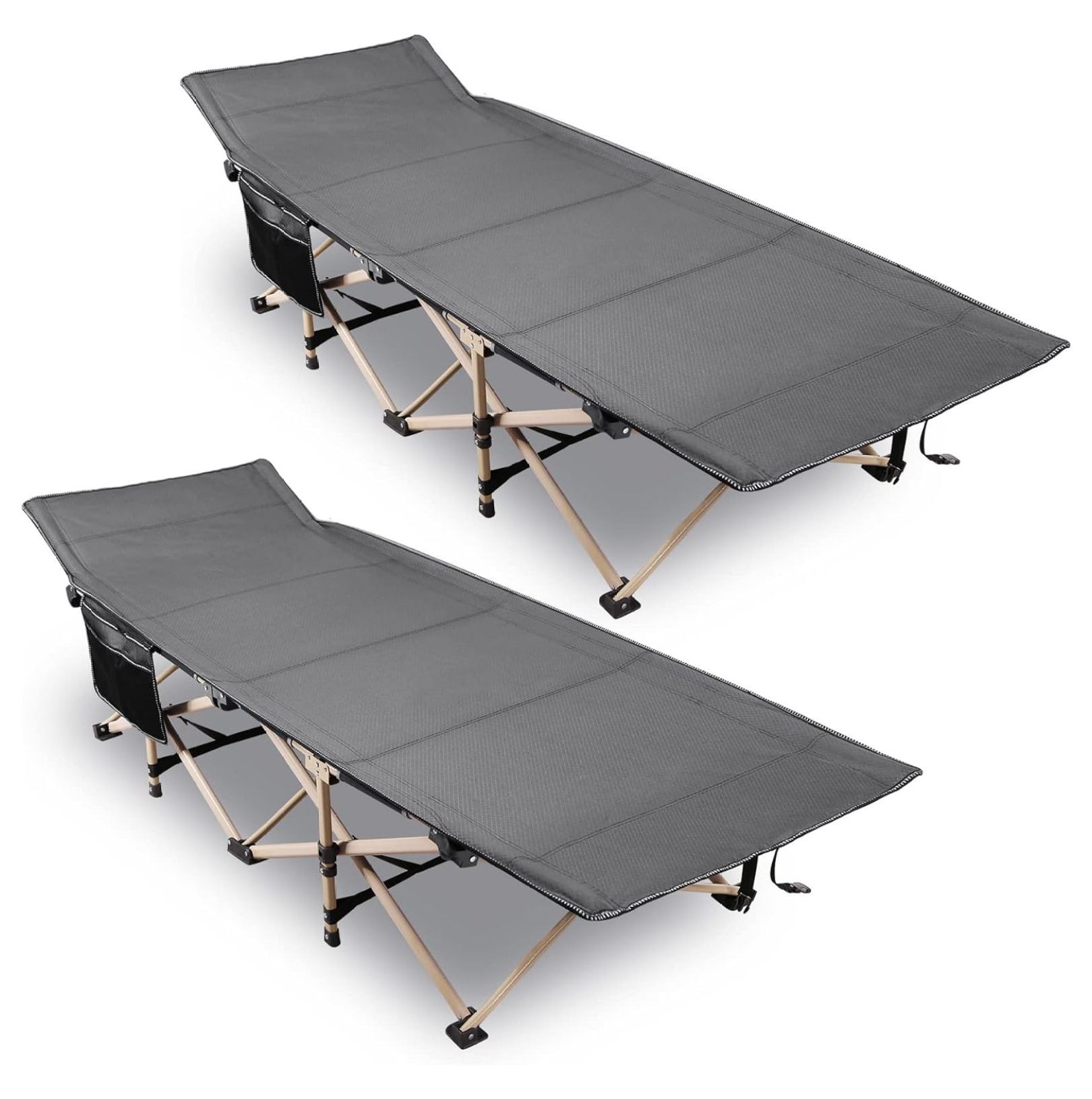 BIN24 Folding Camping Cots for Adults Heavy Duty, 28" Wide Sturdy ...