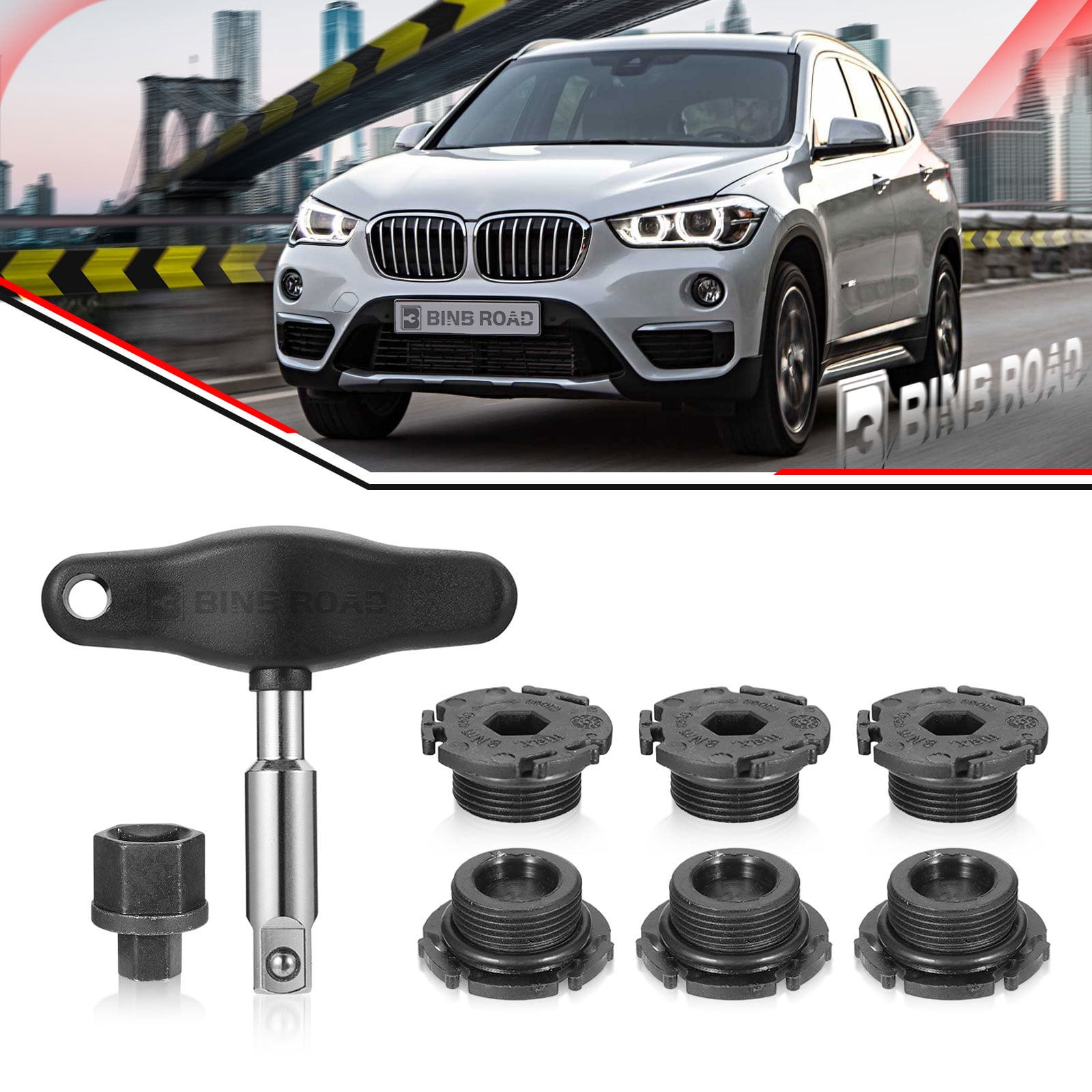 BINB ROAD 1 Set Engine Oil Pan Drain Plug with Install Tool 11137605018 ...