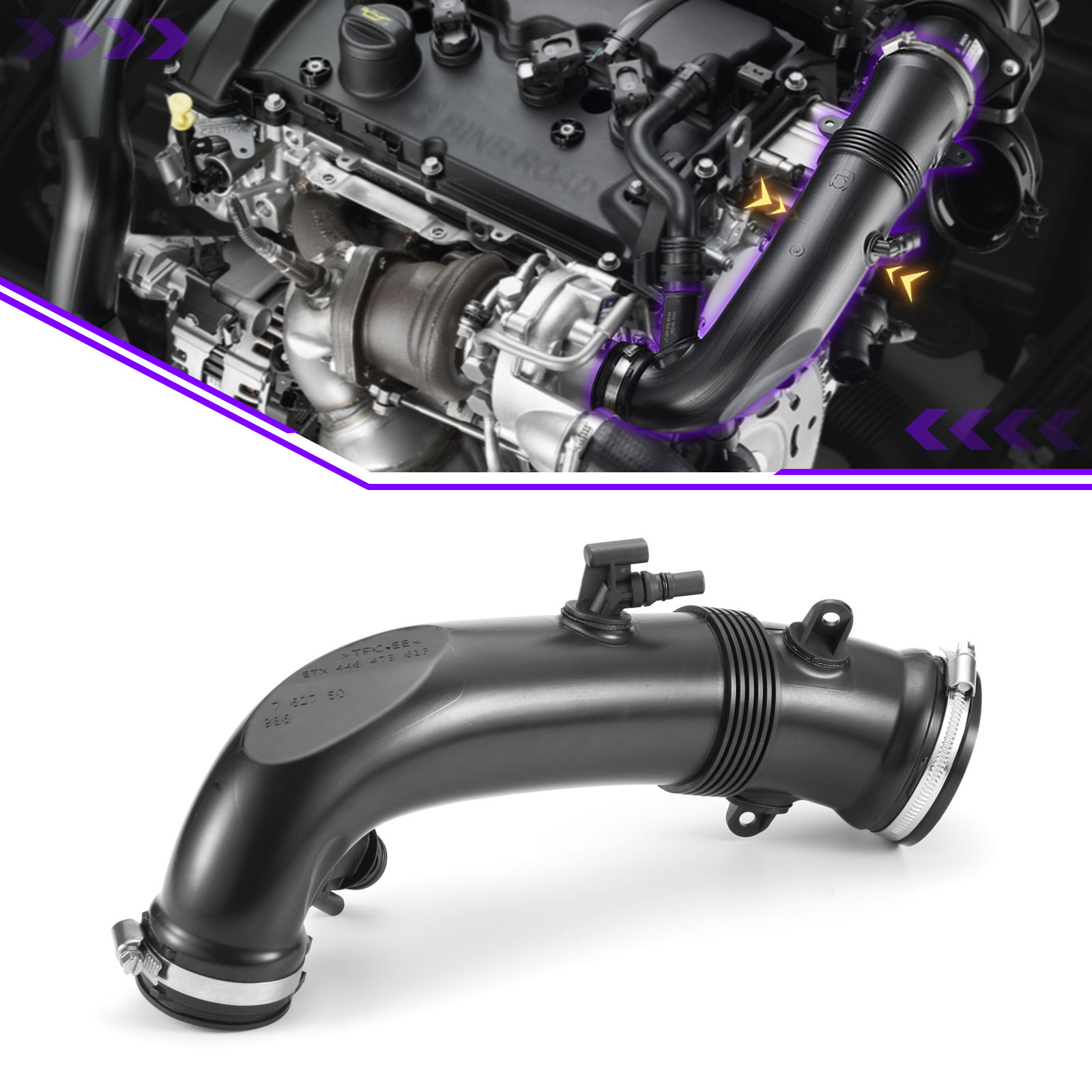 ‎BINB ROAD Air Intake Hose Pipe Air Duct 13717627501 Compatible with ...