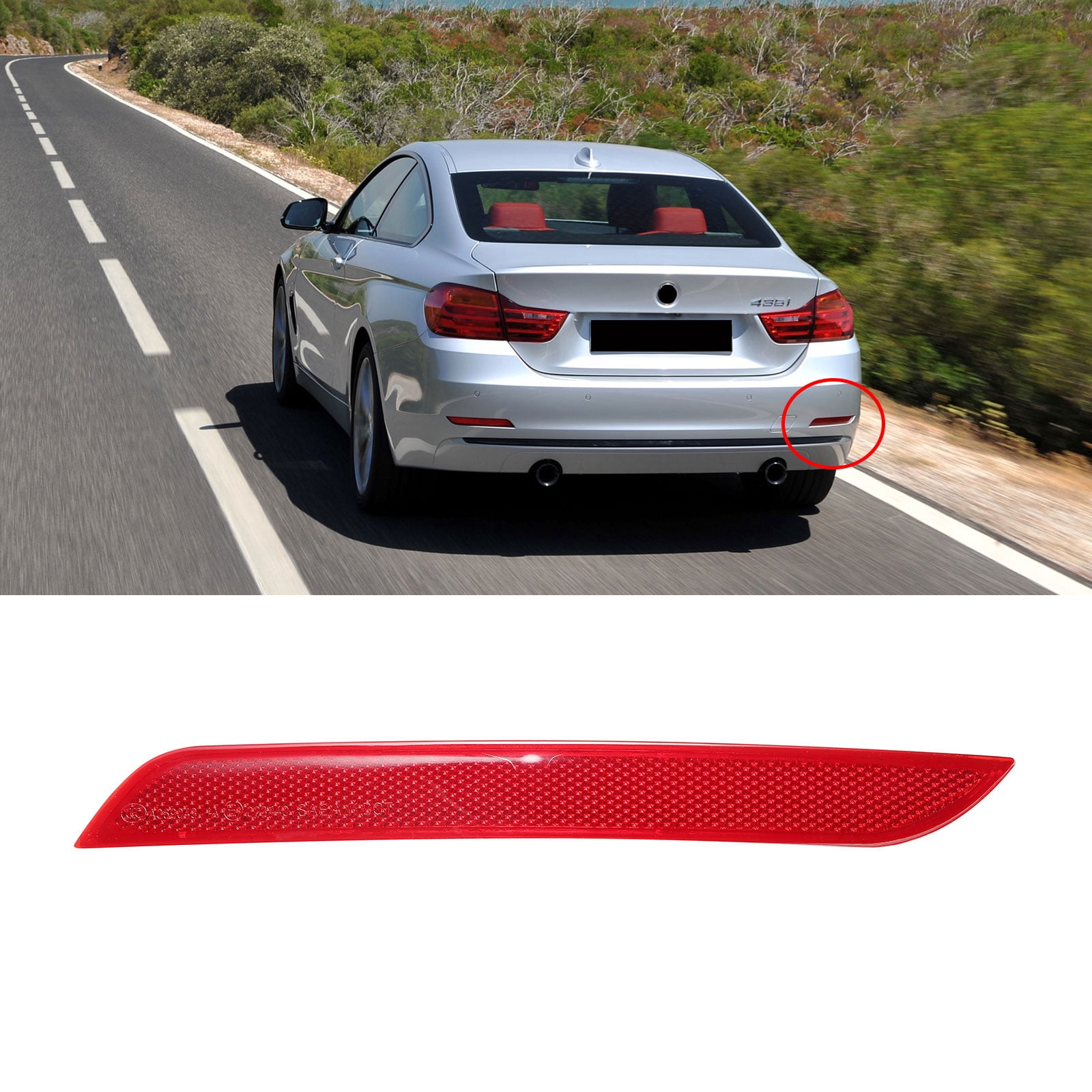 BINB ROAD Rear Right Bumper Reflector Passenger Side 63147382234 ...