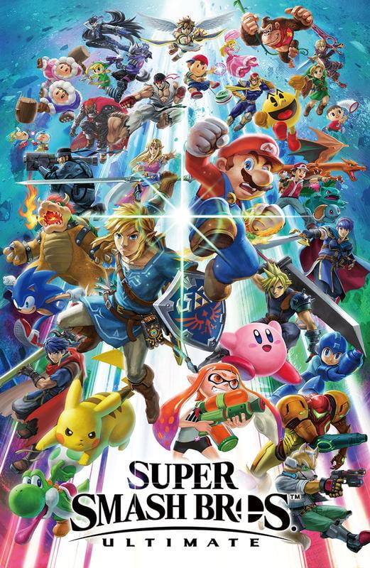 BINFA-Wall Art Super Smash Bros Ultimate 12 in x 18 in Poster - Walmart.com