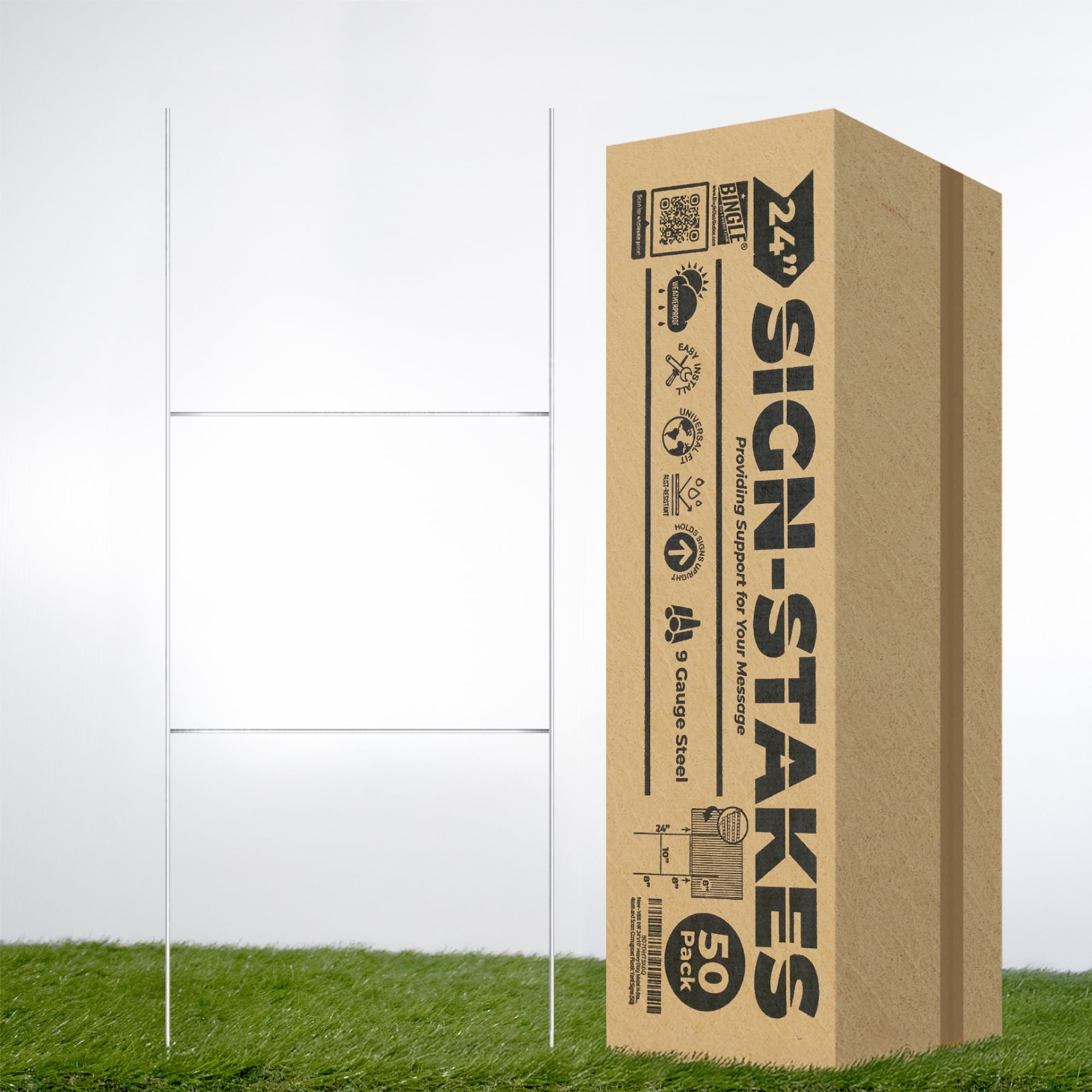 "BINGLE Heavy Duty 50 10x24"" Galvanized Metal Garden Wire, 9-Gauge ...