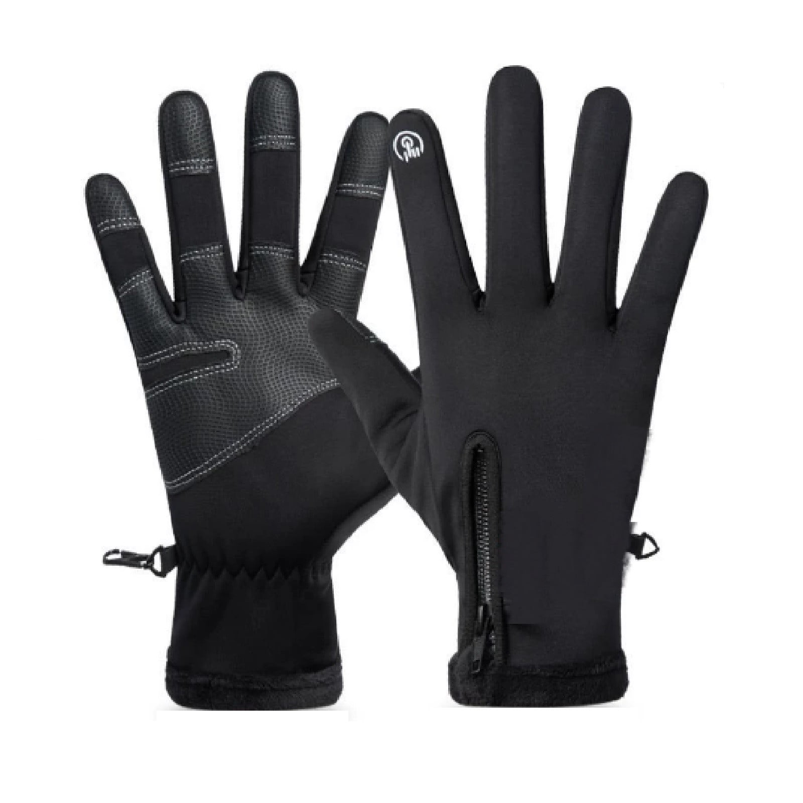 BINGLI 1 Pair Unisex Outdoor Windbreak Gloves Winter Screen Plus Velvet ...