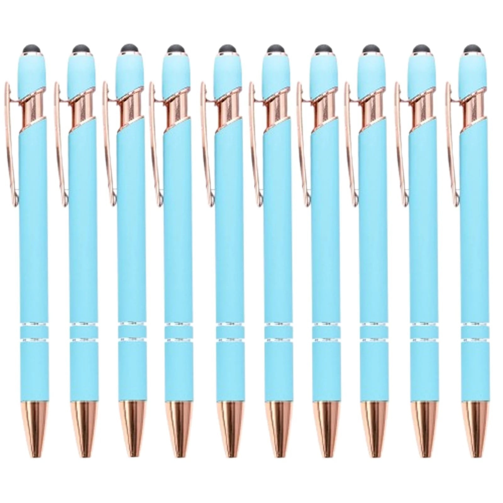 BINGLI 12 Pack Rose Gold Ballpoint Pen with Stylus Tip 1.0 Mm Smooth ...