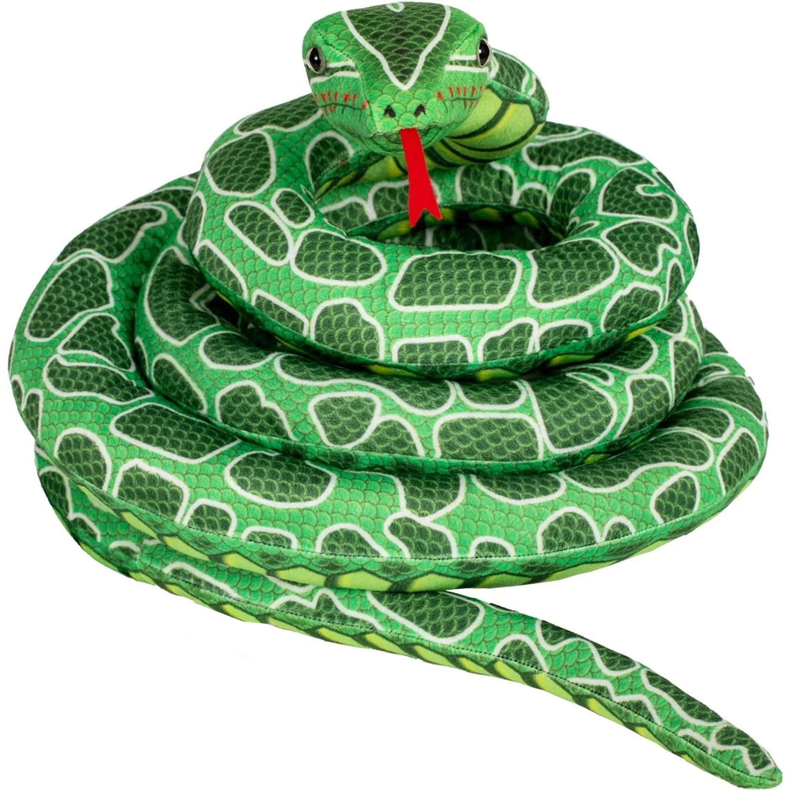 BINGLI 149" Giant Lifelike Snake Plush Toy - Extra Long Curved Stuffed ...