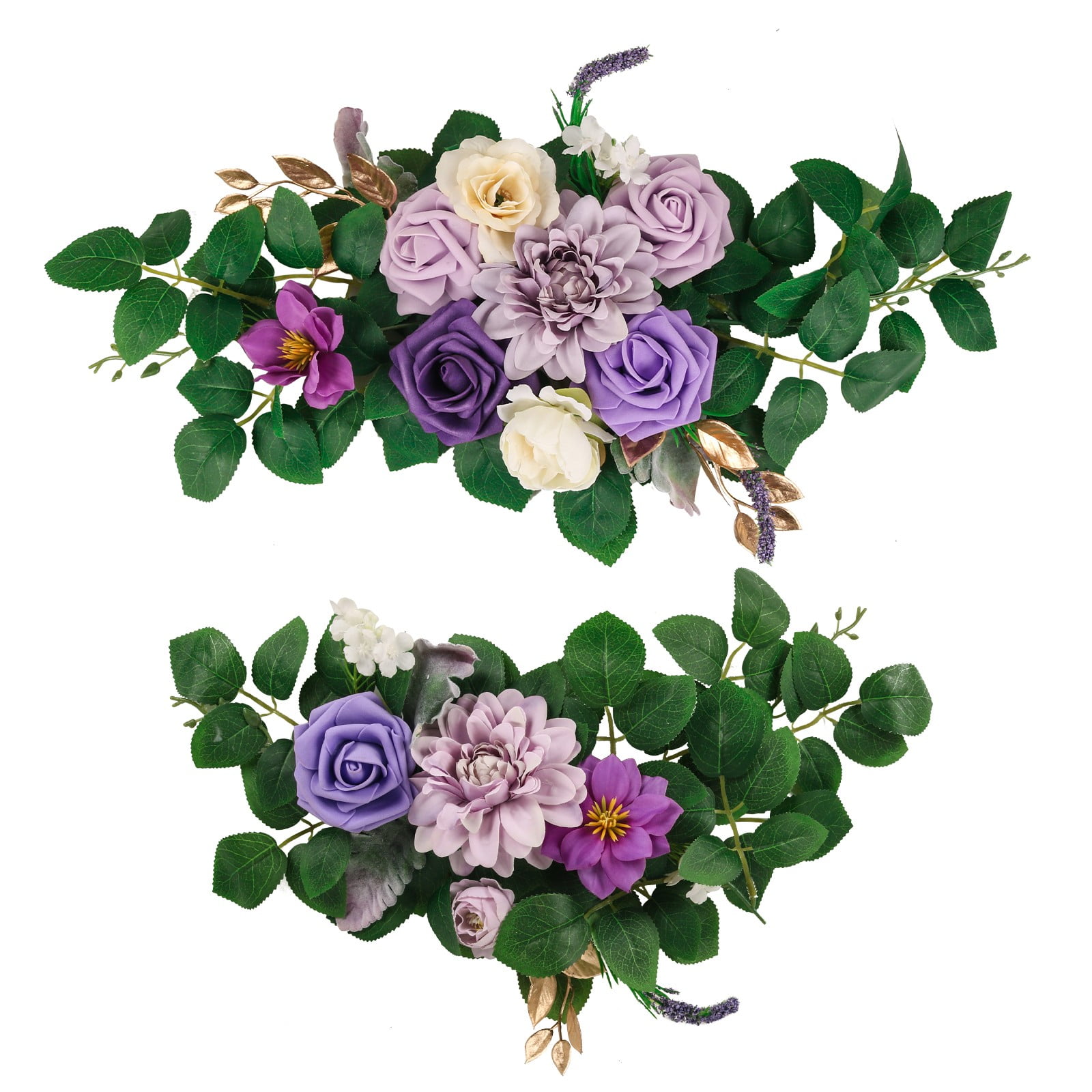BINGLI 2-Piece Wedding Welcome Sign with Flower Wreath - Elegant Wall ...