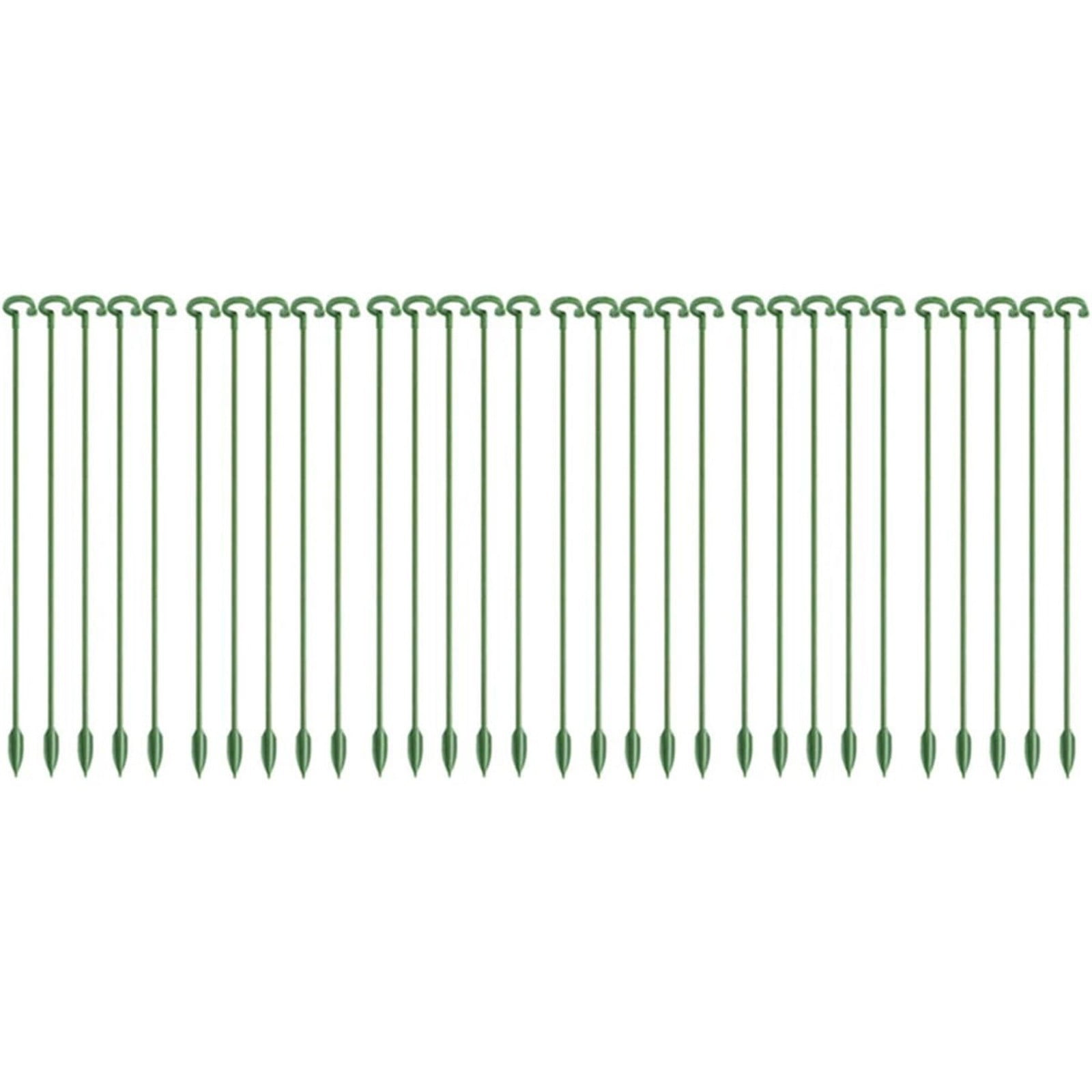 BINGLI 30-Pack Plant Support Stakes with Adjustable Rings - Heavy Duty ...