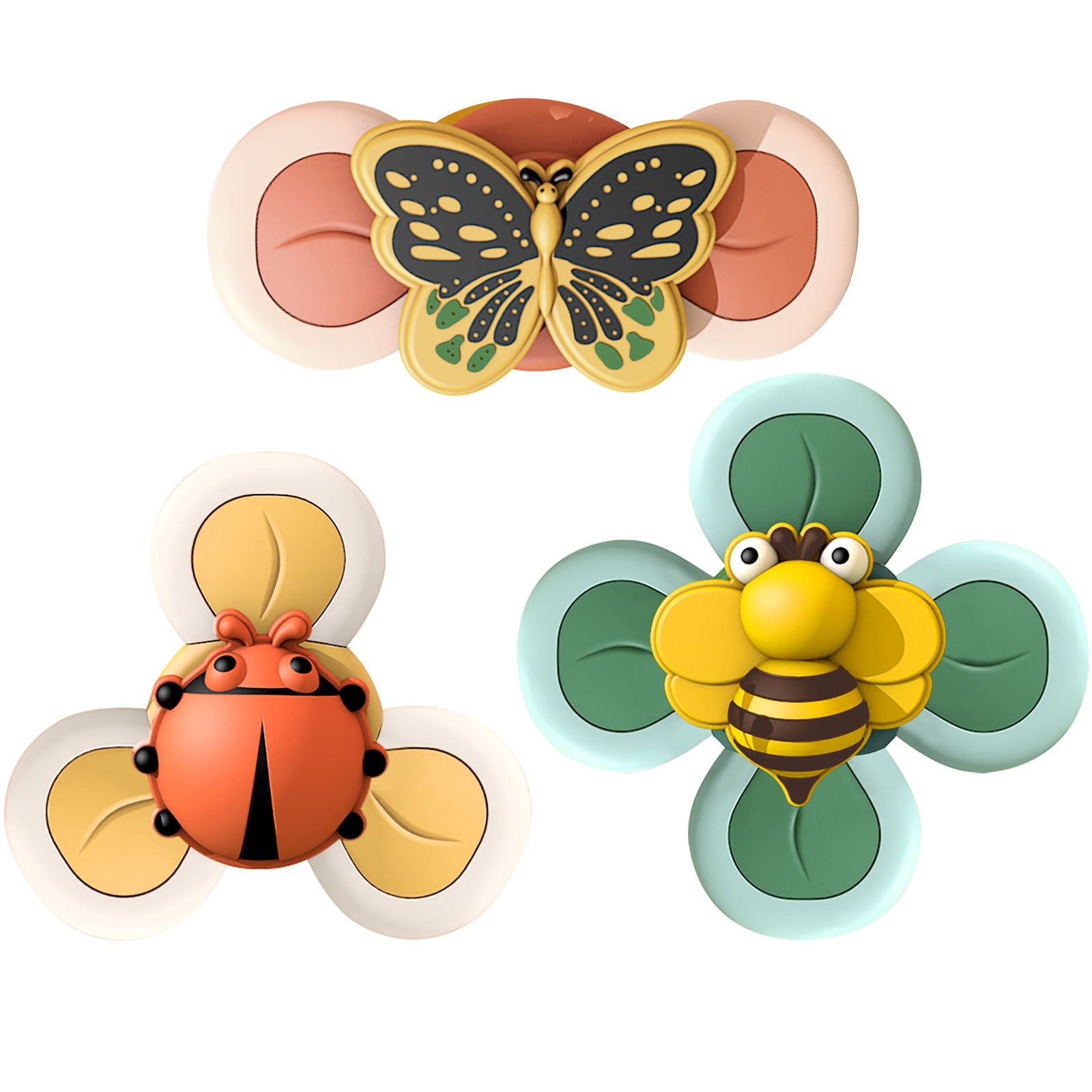 BINGLI 3PCS Suction Cup Spinner Toys for Babies, Fidget Spinners ...
