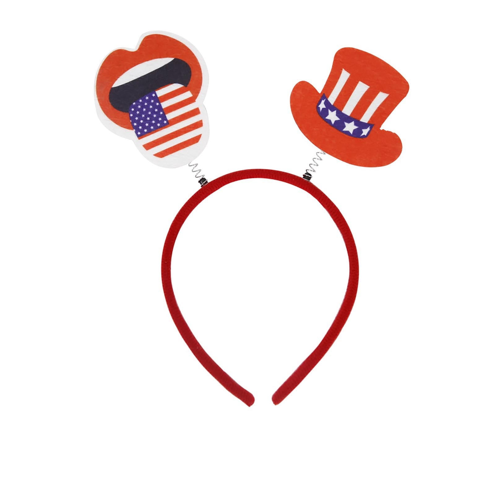 BINGLI 4th Of July Patriotic Headband Hat USA Letter Hairband Red White ...