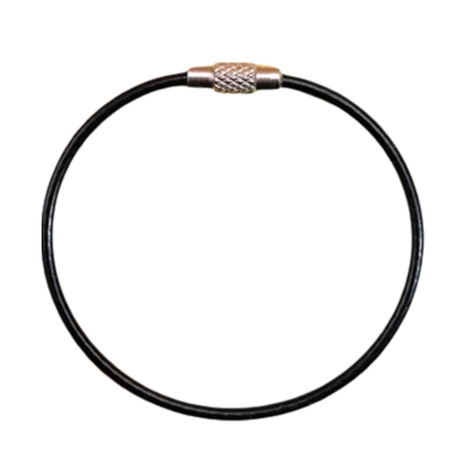 BINGLI 5.9" Steel Wire Keychain, Nylon Coated Stainless Steel Metal ...
