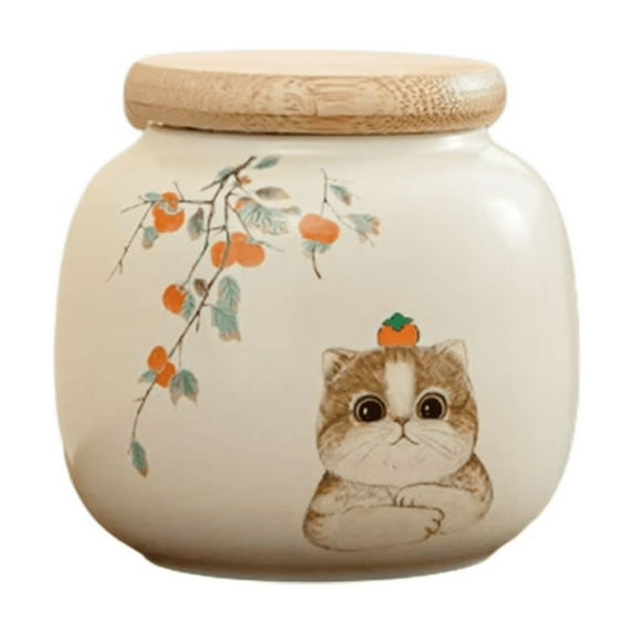 BINGLI 6oz Small Ceramic Tea Canister with Airtight Lid - Adorable ...