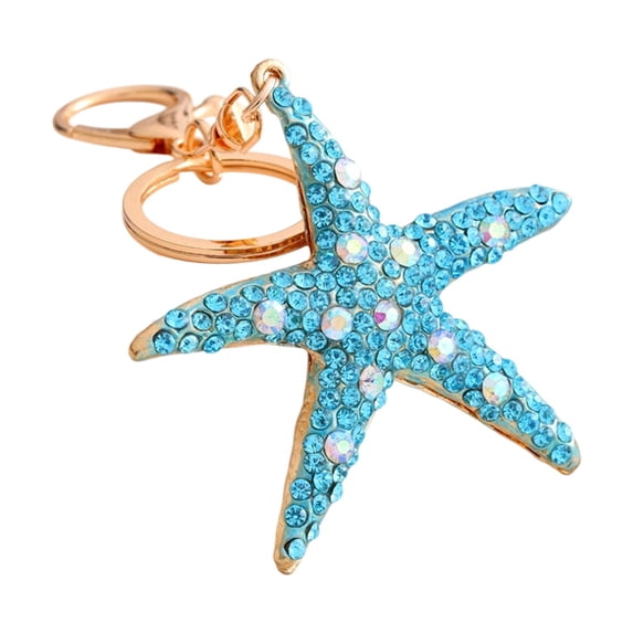BINGLI Beach Keychain Summer Bag Charm Starfish Keychain Cute Sea Star ...