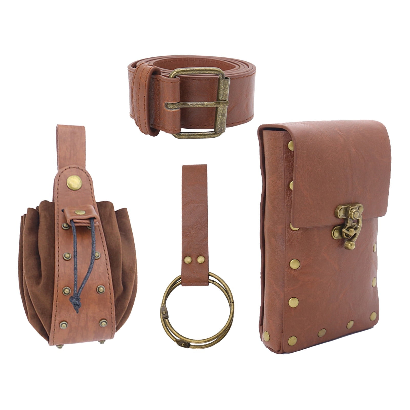 BINGLI Belt Bag, Renaissance Belt Pouch Coin Purse Skirt Hike Set ...