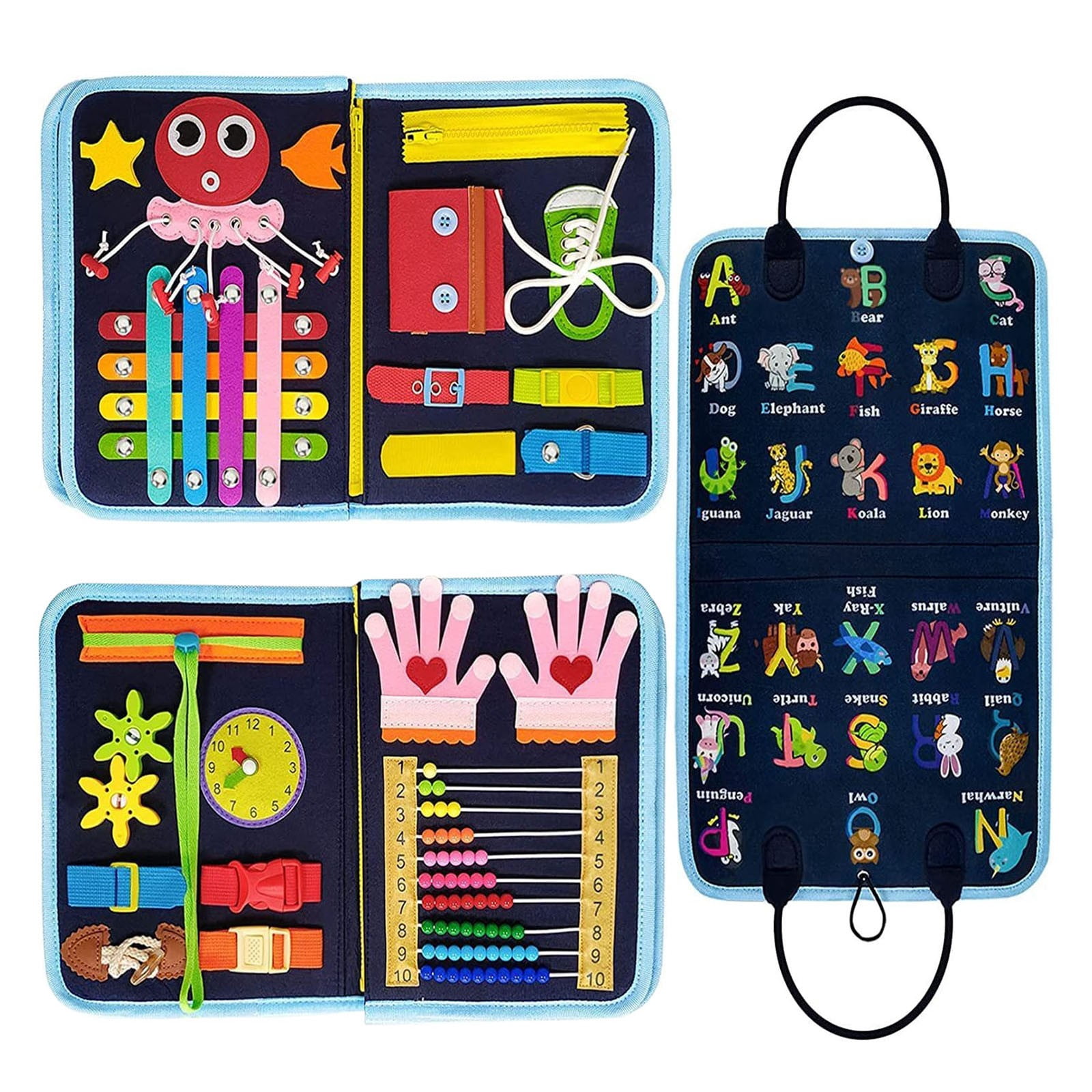 BINGLI Busy Board Toys for 1 2 3 4 Year Old Boys & Girls Gifts, Sensory ...