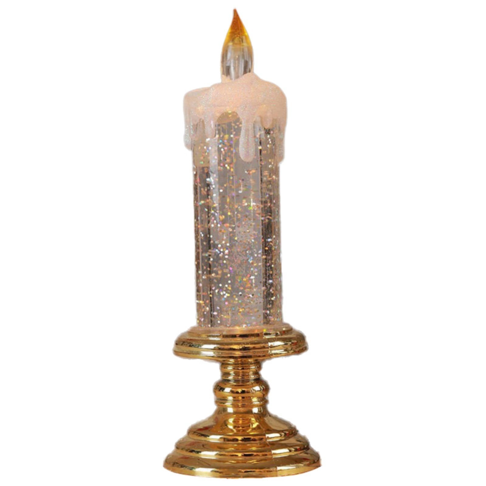 BINGLI Christmas Flameless Candles LED Flameless Glitter Candle LED ...
