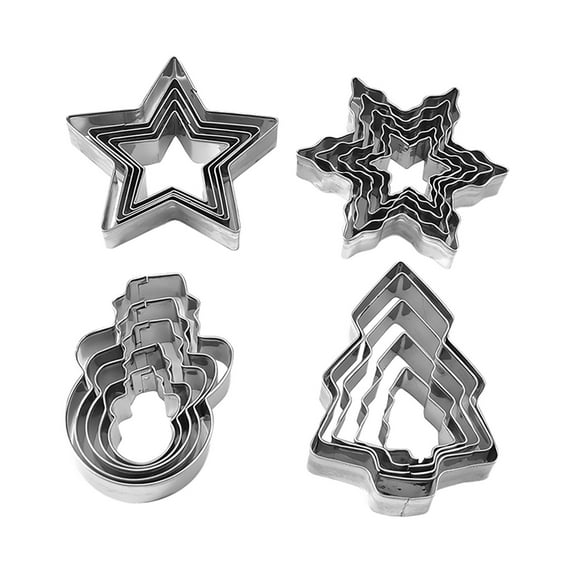 BINGLI Christmas Tree Cookie Cutter Set of 20 - Xmas Tree Cookie ...