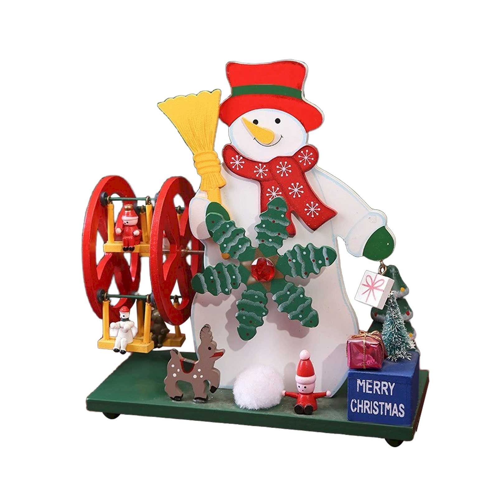 BINGLI Christmas Tree Music Boxes Mini Tabletop Christmas Tree Wooden ...