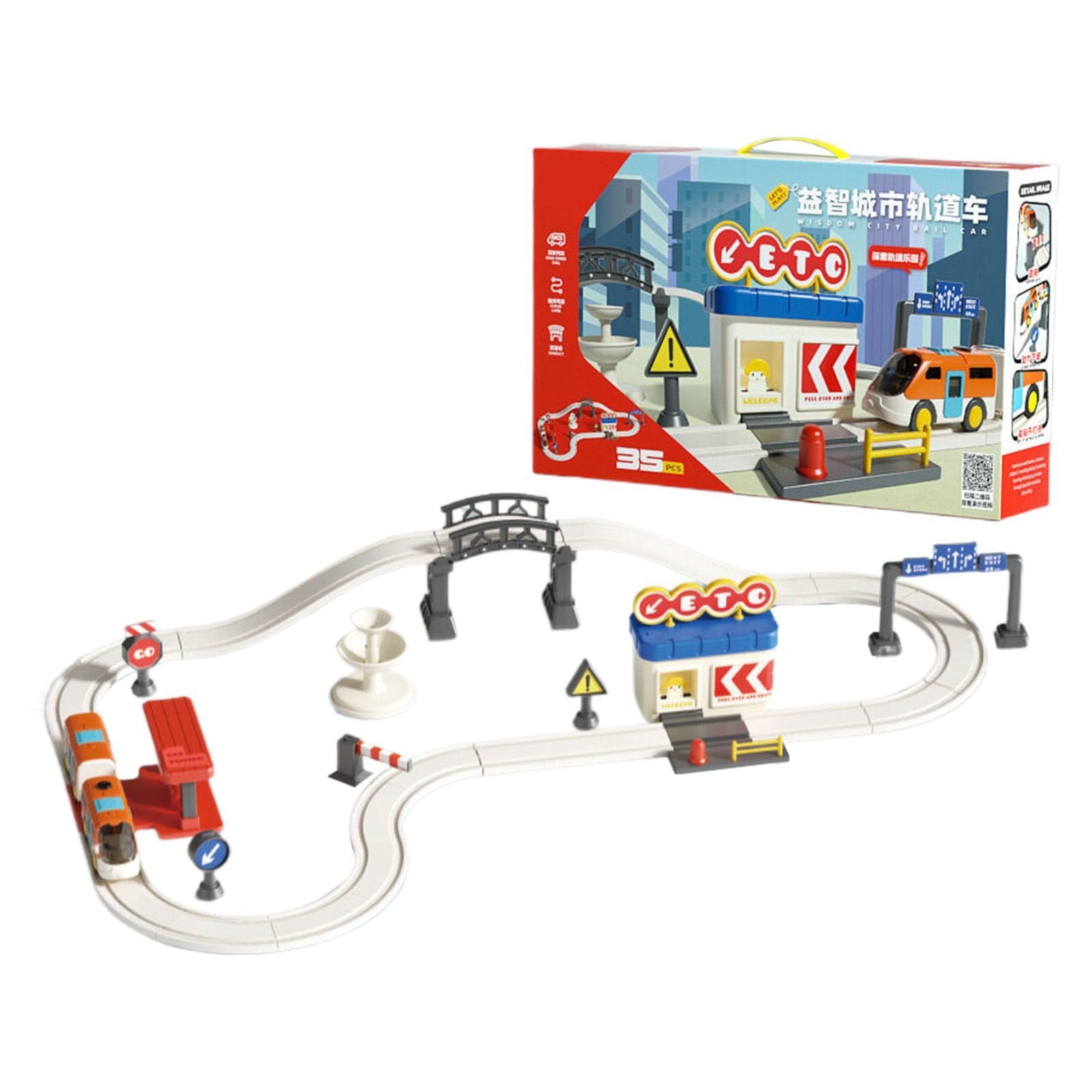 BINGLI City Track Adventure Train Set,Train Track for 3-7 Years Old ...