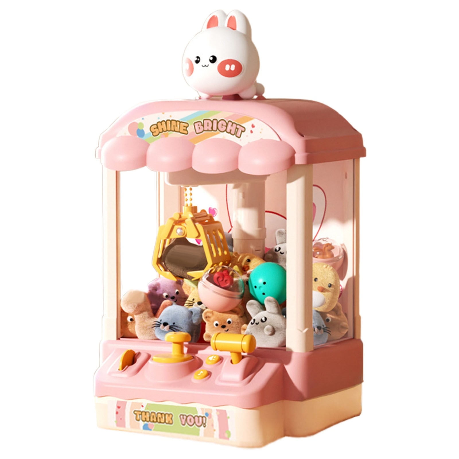 BINGLI Claw Machine for Kids, Bunny Toy Glowing Arcade Game with LED ...