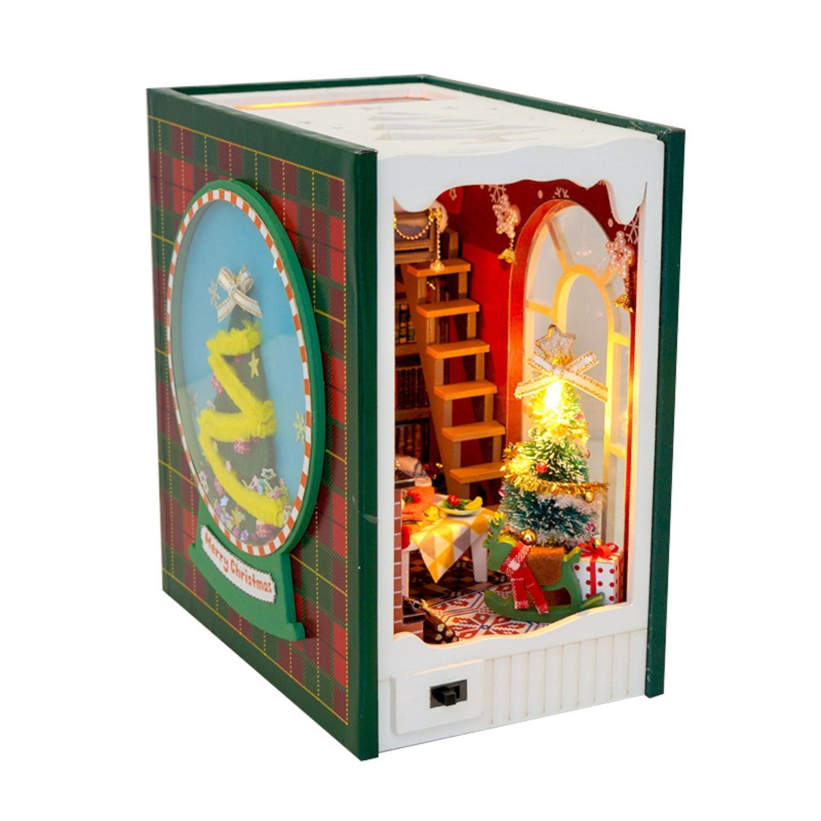 BINGLI DIY Book Kit, 3D Wooden Puzzle Booknook, Decorative Bookend ...