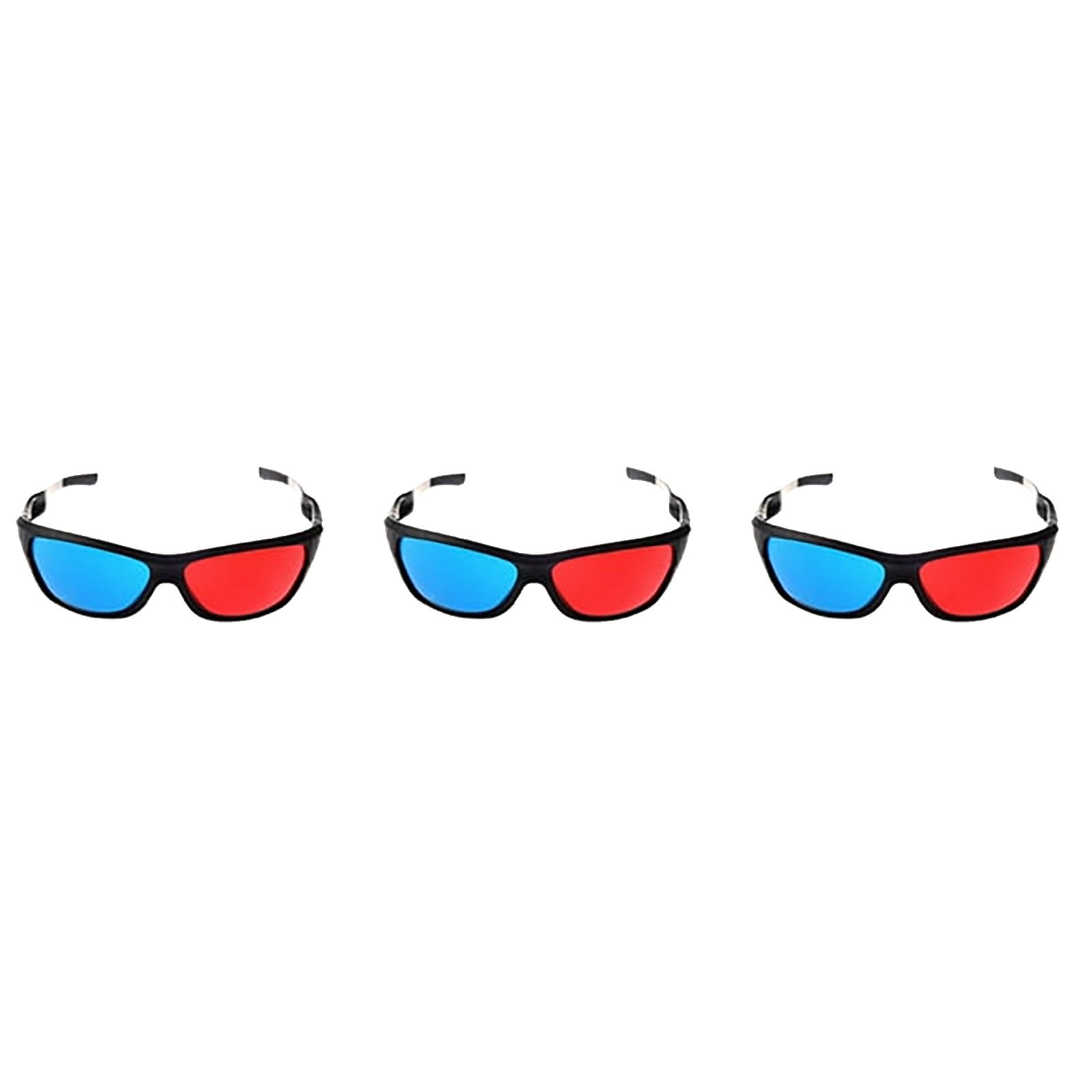 BINGLI Festival Dress Up Two Tone Glasses Cos-play Prop 3X Red Blue ...