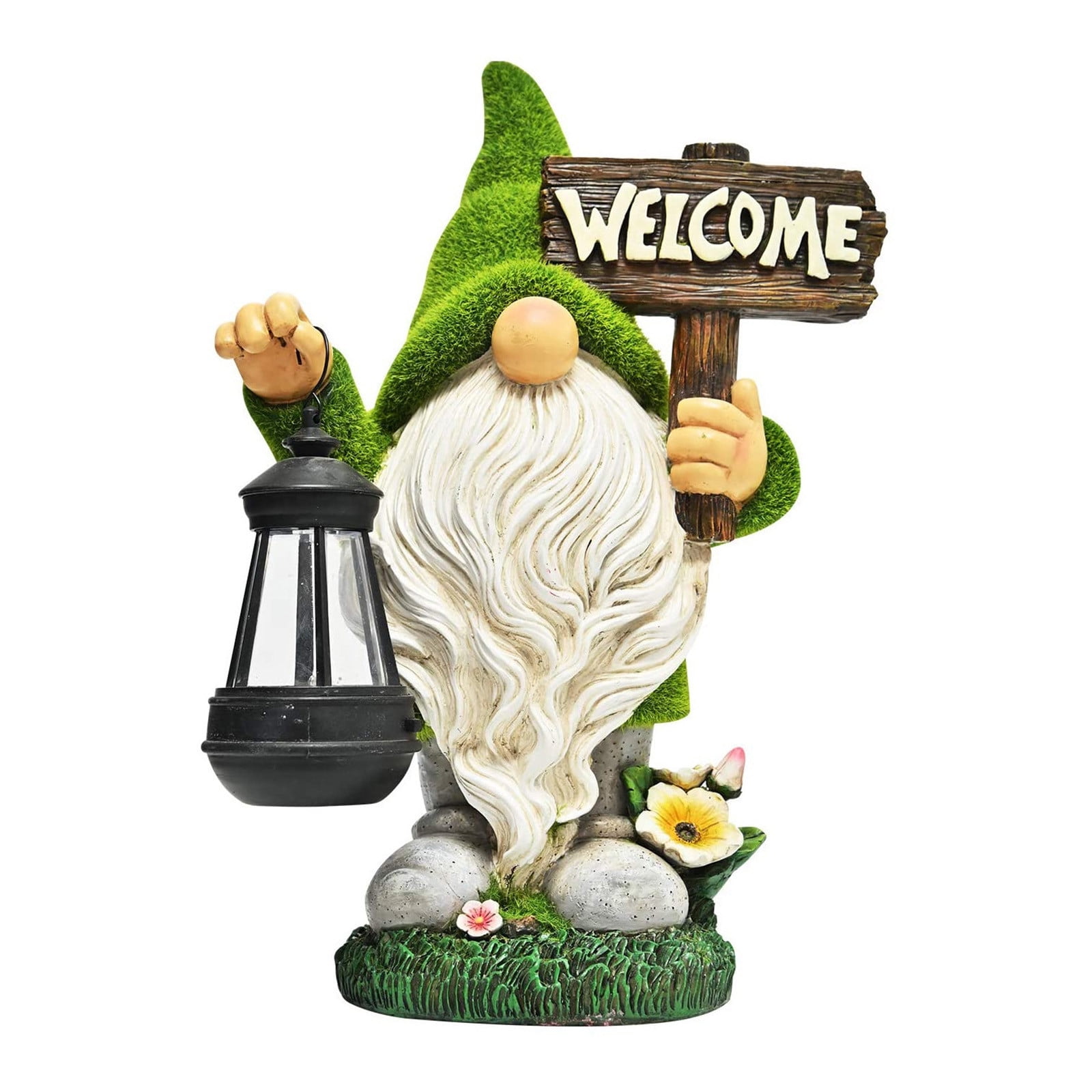 BINGLI Garden Dwarf Statue-Resin Dwarf Statue Carrying Magics Ball and ...